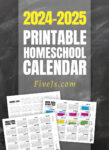 Free Printable Home School Calendar for 2024-2025 - Five J's Homeschool